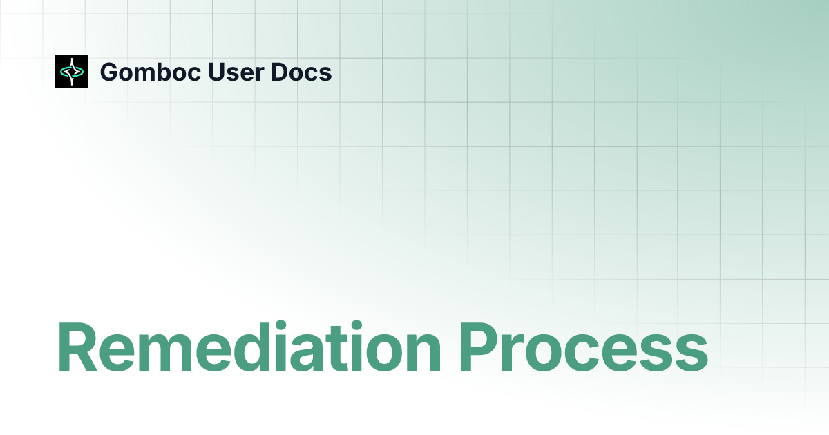 Remediation Process | Gomboc User Docs
